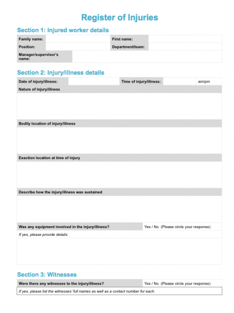 How to report an injury that happened at work - The Work Injury Site